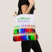 Color Pencils Back To School Custom Teacher Name Tote Bag | Zazzle