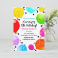 Color Pop Fun Party Balloons Birthday Celebration Invitation | Zazzle