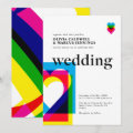 Color Pop wedding invitation card | Zazzle