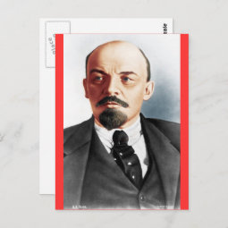 Color portrait of Lenin Postcard | Zazzle