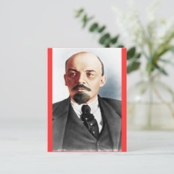 Color portrait of Lenin Postcard | Zazzle
