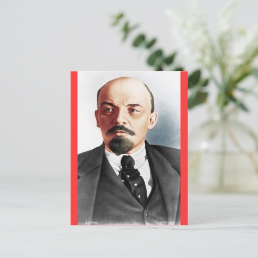 Color portrait of Lenin Postcard | Zazzle