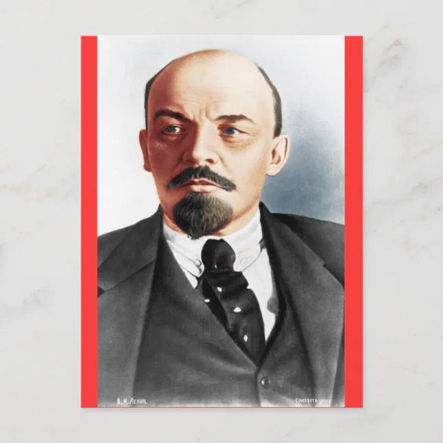 Color portrait of Lenin Postcard | Zazzle