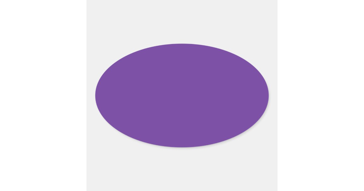 color rebecca purple oval sticker | Zazzle
