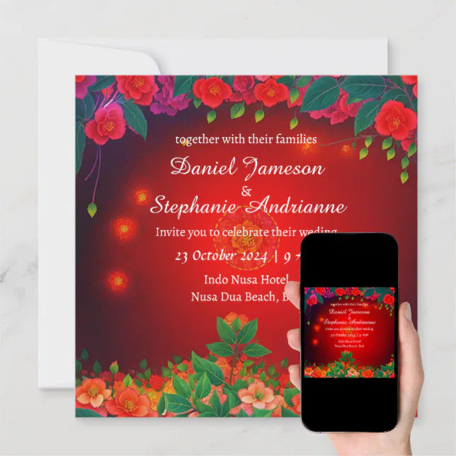 Color Red Symbolizes Love Passion Bold Commitment Invitation | Zazzle