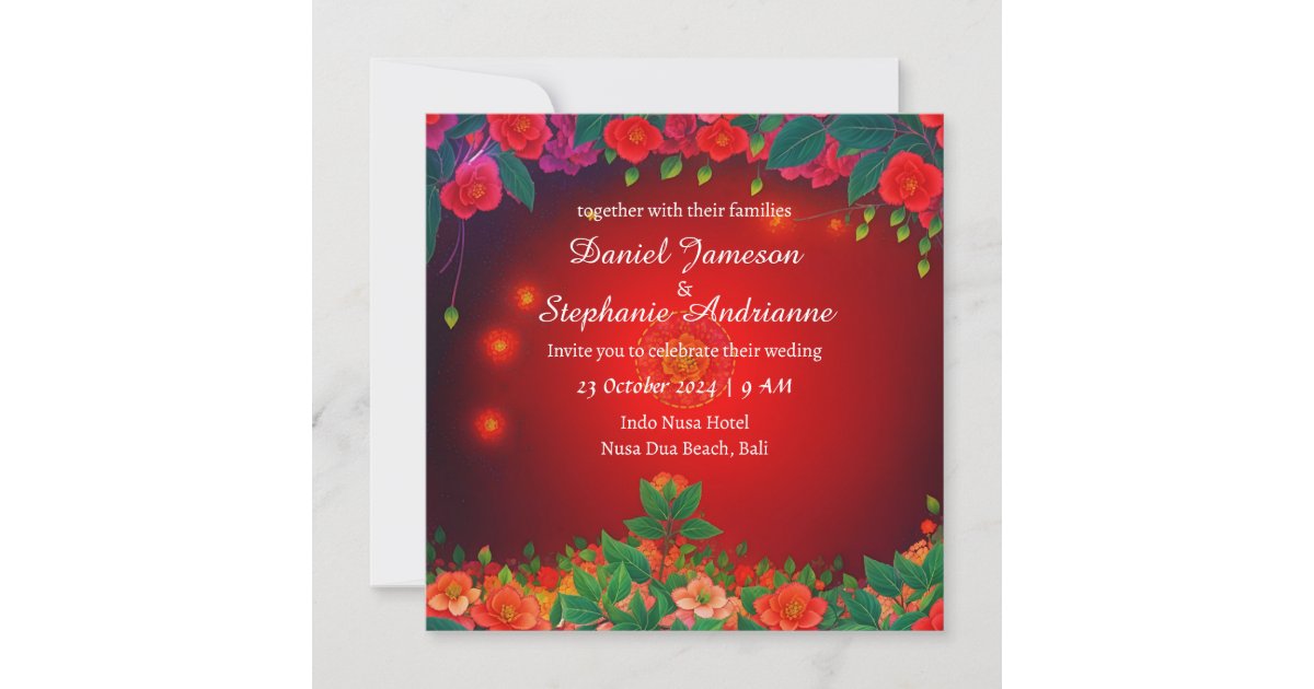 Color Red Symbolizes Love Passion Bold Commitment Invitation | Zazzle