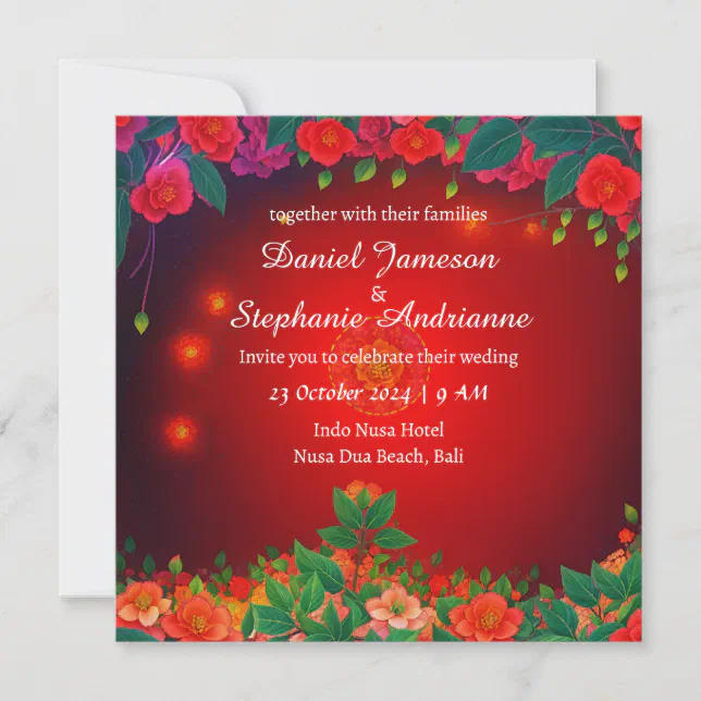 Color Red Symbolizes Love Passion Bold Commitment Invitation | Zazzle