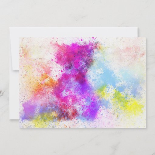 Color Run Birthday Party Invitation | Zazzle