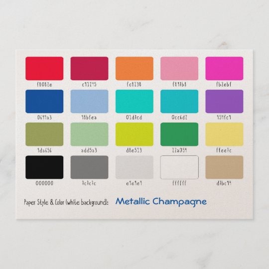 Color Sample Metallic Champagne | Zazzle.com
