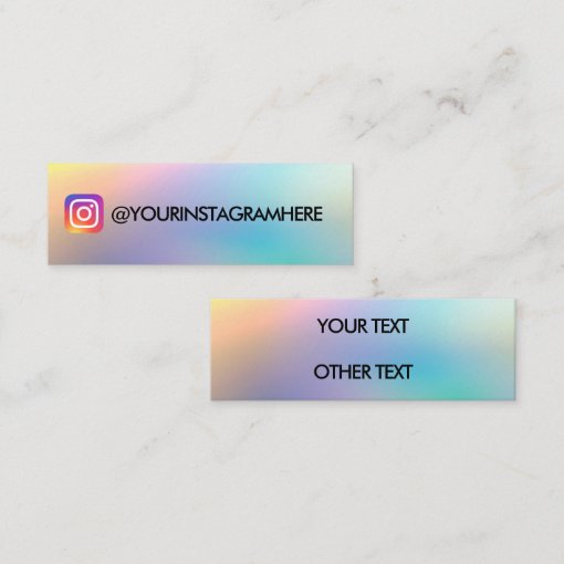 COLOR SHIFT SOCIAL MEDIA Instagram BUSINESS CARD | Zazzle