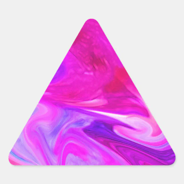 color smear magenta triangle sticker | Zazzle