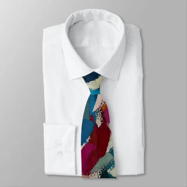 Color Splash Abstract Neck Tie | Zazzle