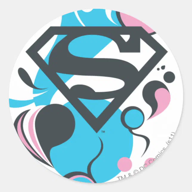 Color Splash Blue Classic Round Sticker | Zazzle