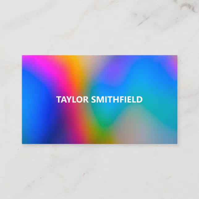 Color Splash Modern Swirl Business Card | Zazzle
