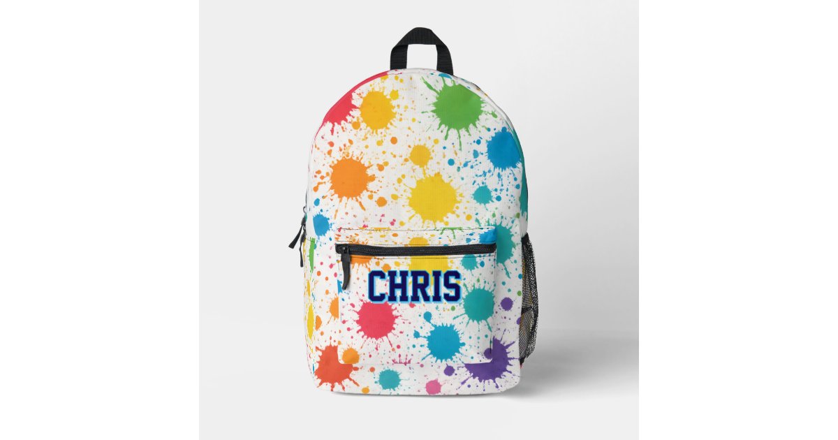 Color Splash Pop Printed Backpack | Zazzle