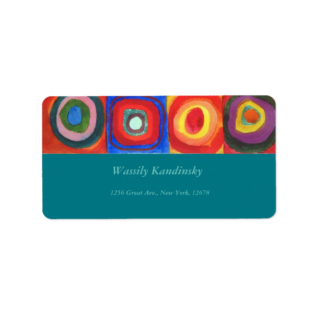 Color Study by Wassily Kandinsky Label | Zazzle