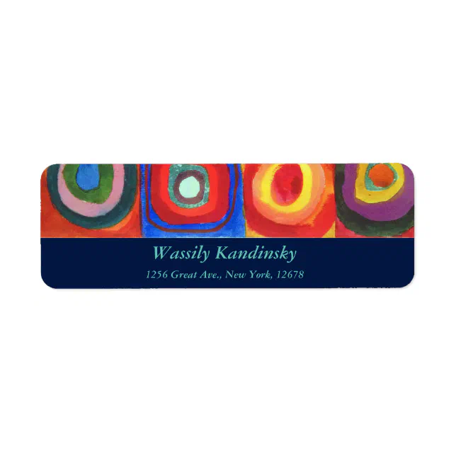 Color Study by Wassily Kandinsky Label | Zazzle