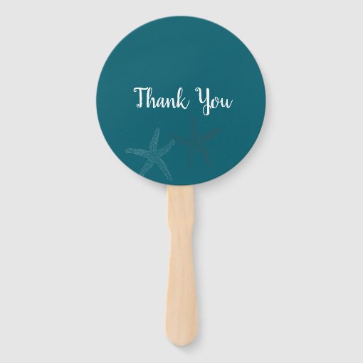 Color trend Under the Sea Ocean themed Baby Shower Hand Fan | Zazzle