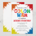 Color War Birthday Invitation | Color Run | Zazzle