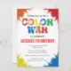 Color War Birthday Invitation | Color Run | Zazzle