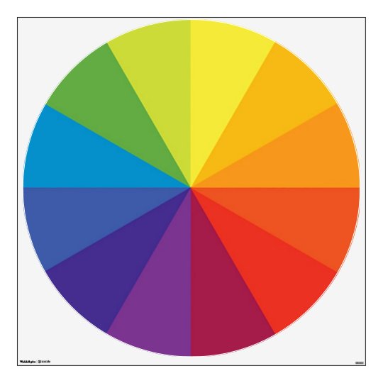 COLOR WHEEL 2 WALL DECAL | Zazzle.com
