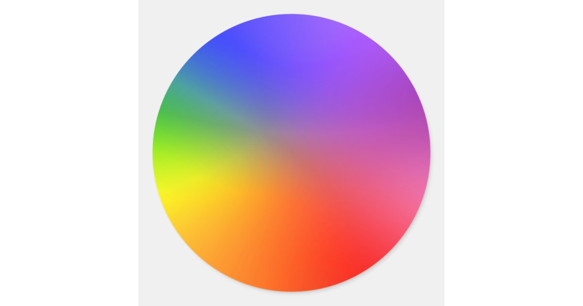 Color Wheel: Abstract Colors Classic Round Sticker | Zazzle