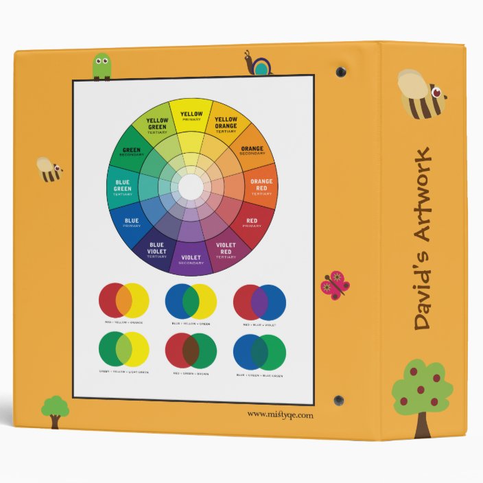 Color Wheel Animal Art Binder | Zazzle