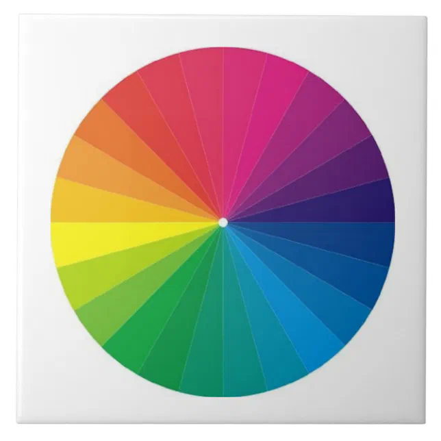 COLOR WHEEL CERAMIC TILE | Zazzle