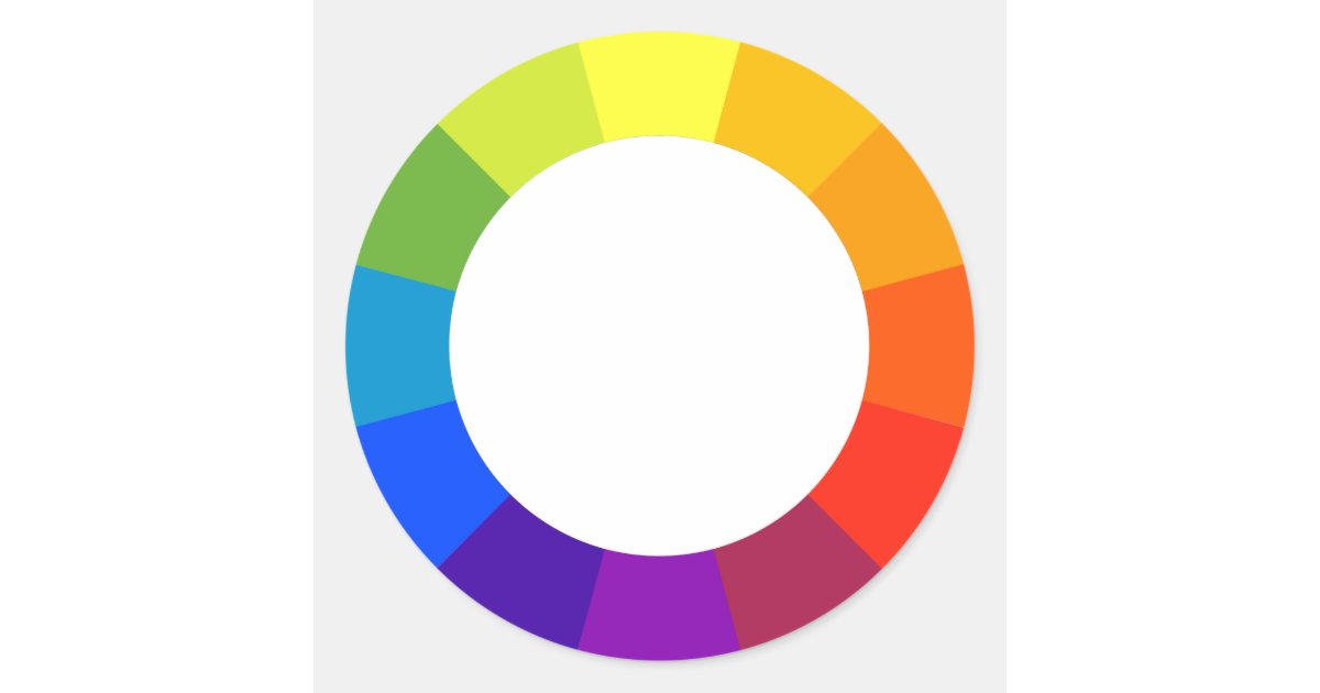 Color wheel classic round sticker | Zazzle