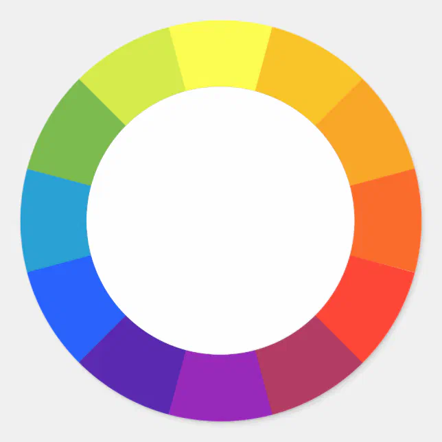 Color wheel classic round sticker | Zazzle