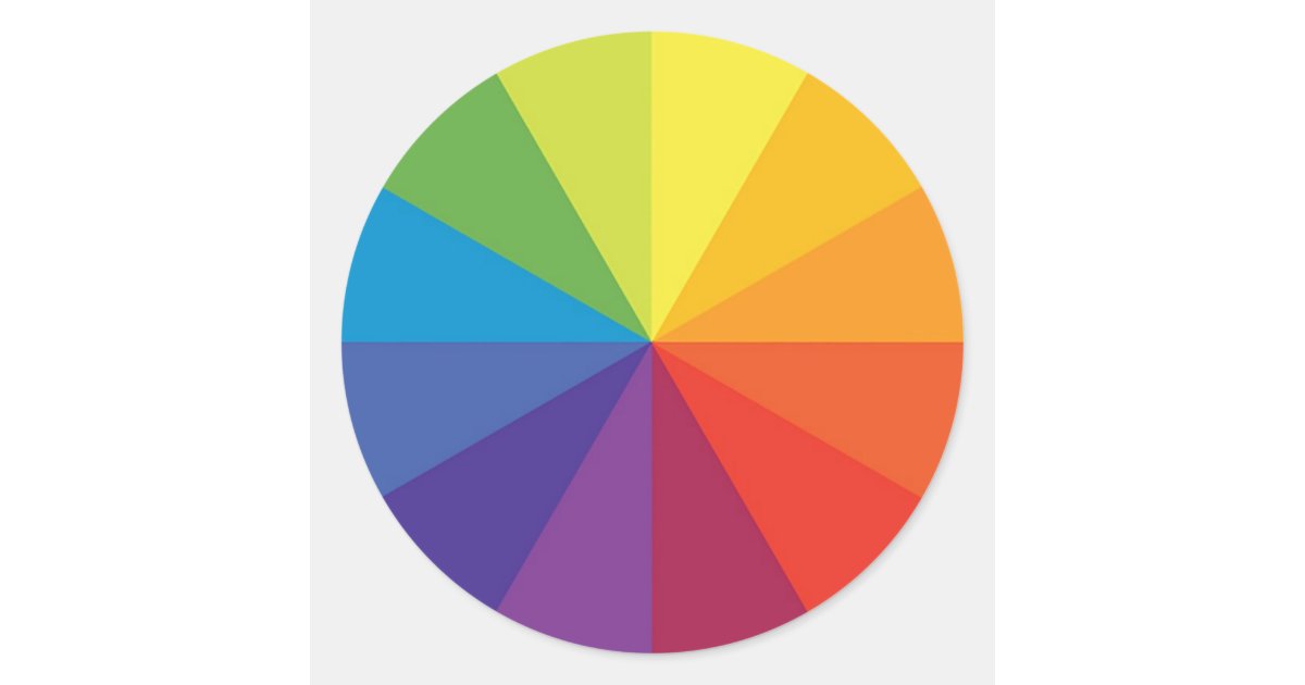 Color Wheel Classic Round Sticker | Zazzle