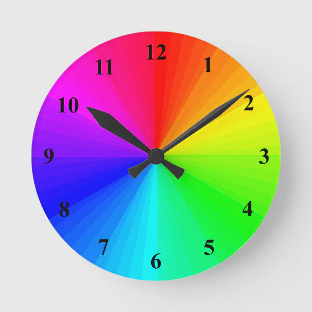 Color Wheel Clock | Zazzle