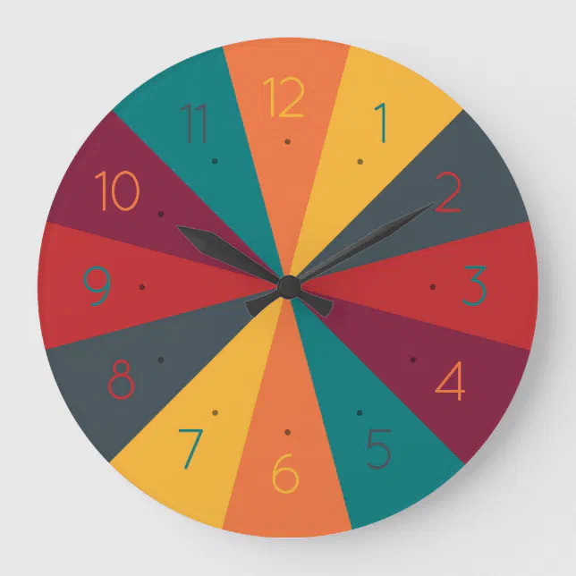 Color Wheel Creative Fun Wall Clock | Zazzle
