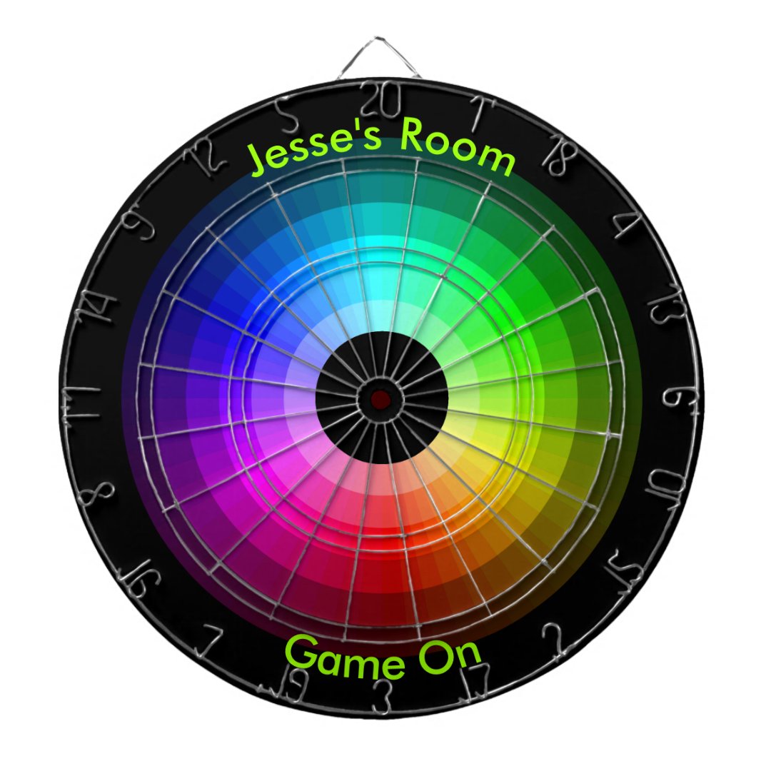 Color Wheel Personalized Dart Board | Zazzle