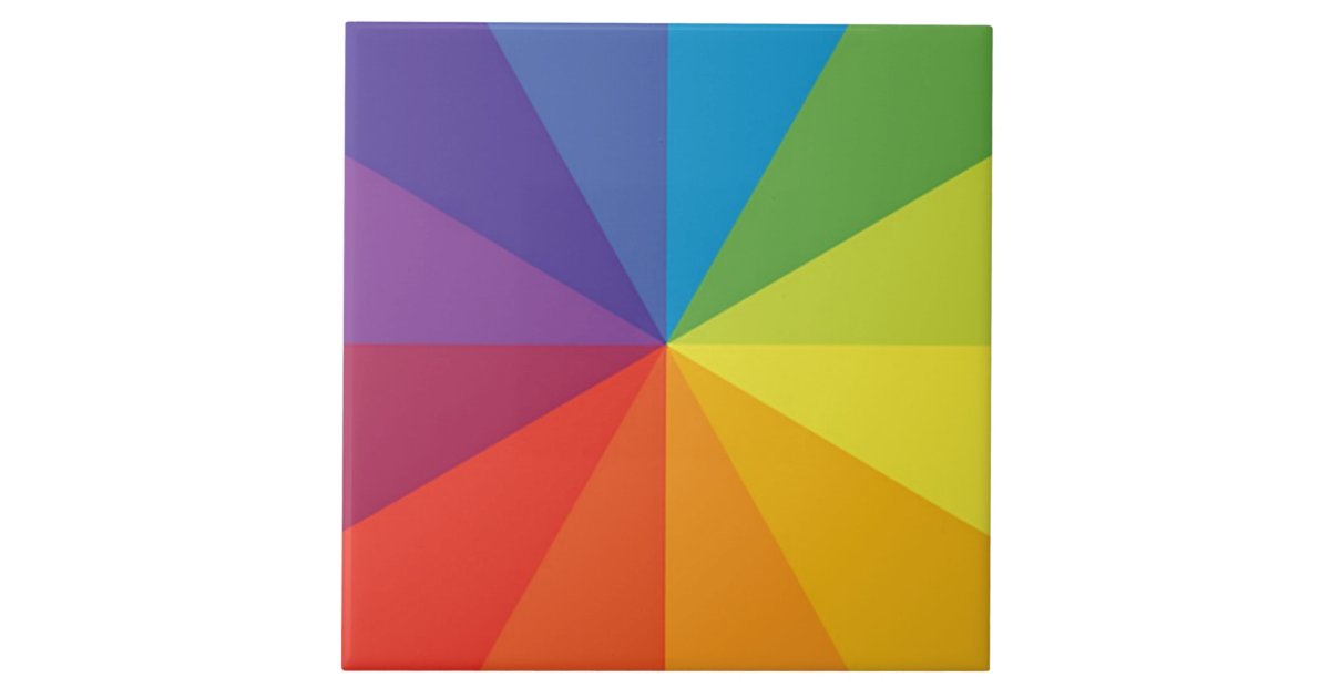 COLOR WHEEL TILE | Zazzle
