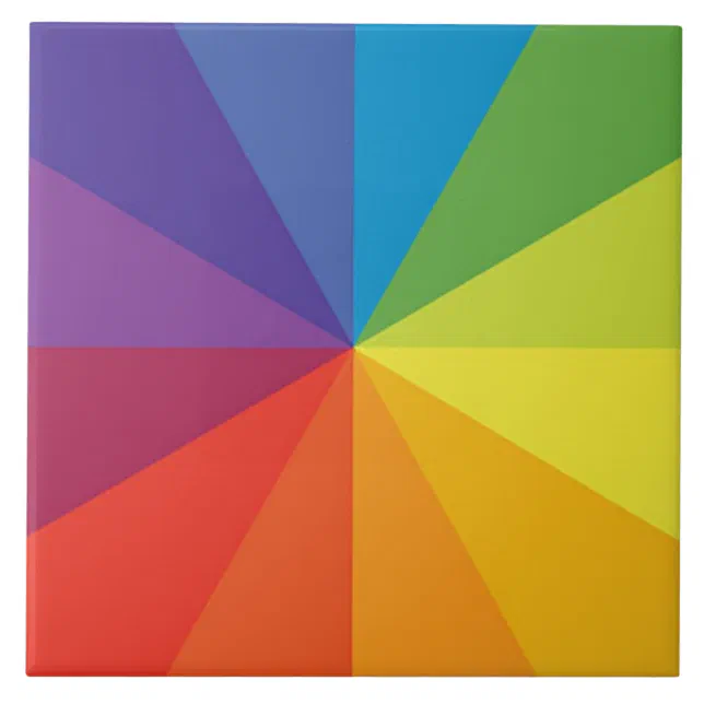 COLOR WHEEL TILE | Zazzle
