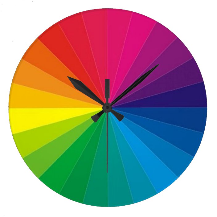 Color Wheel Wall Clock | Zazzle.com