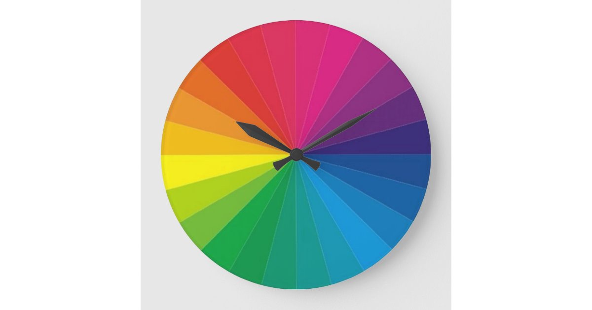 Color Wheel Wall Clock | Zazzle