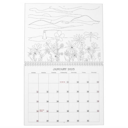 Color Your Own Calendar | Zazzle