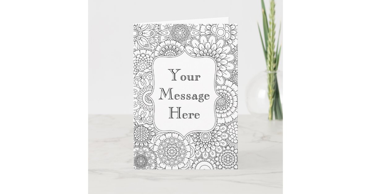 Color Your Own Greeting Card | Zazzle