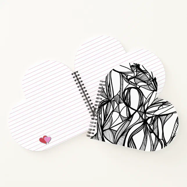 Color Your Own Heart Notebook #2: coloring DIY fun | Zazzle
