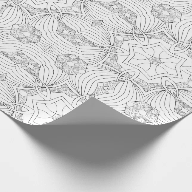 Color Your Own Mandala Wrapping Paper | Zazzle