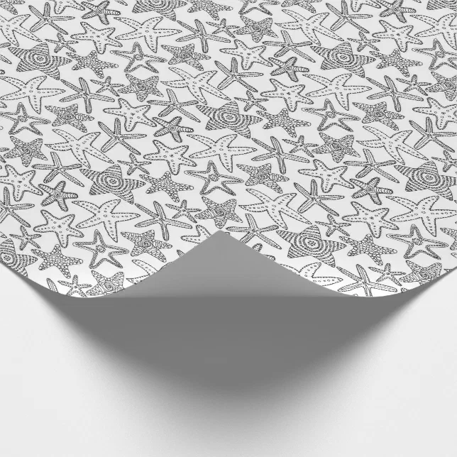 Color Your Own Starfish Wrapping Paper | Zazzle