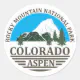 Colorado Aspen ski resort blue sky Classic Round Sticker | Zazzle