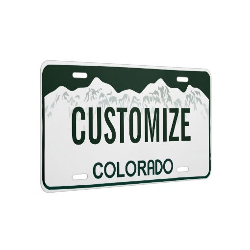 Colorado Custom License Plate | Zazzle