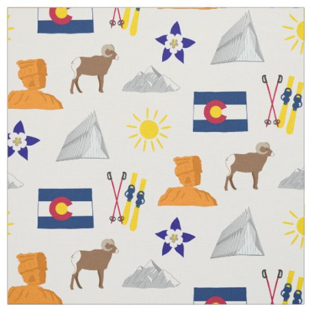 COLORADO Flag Fabric | Zazzle