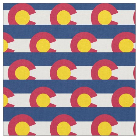 COLORADO Flag Fabric | Zazzle