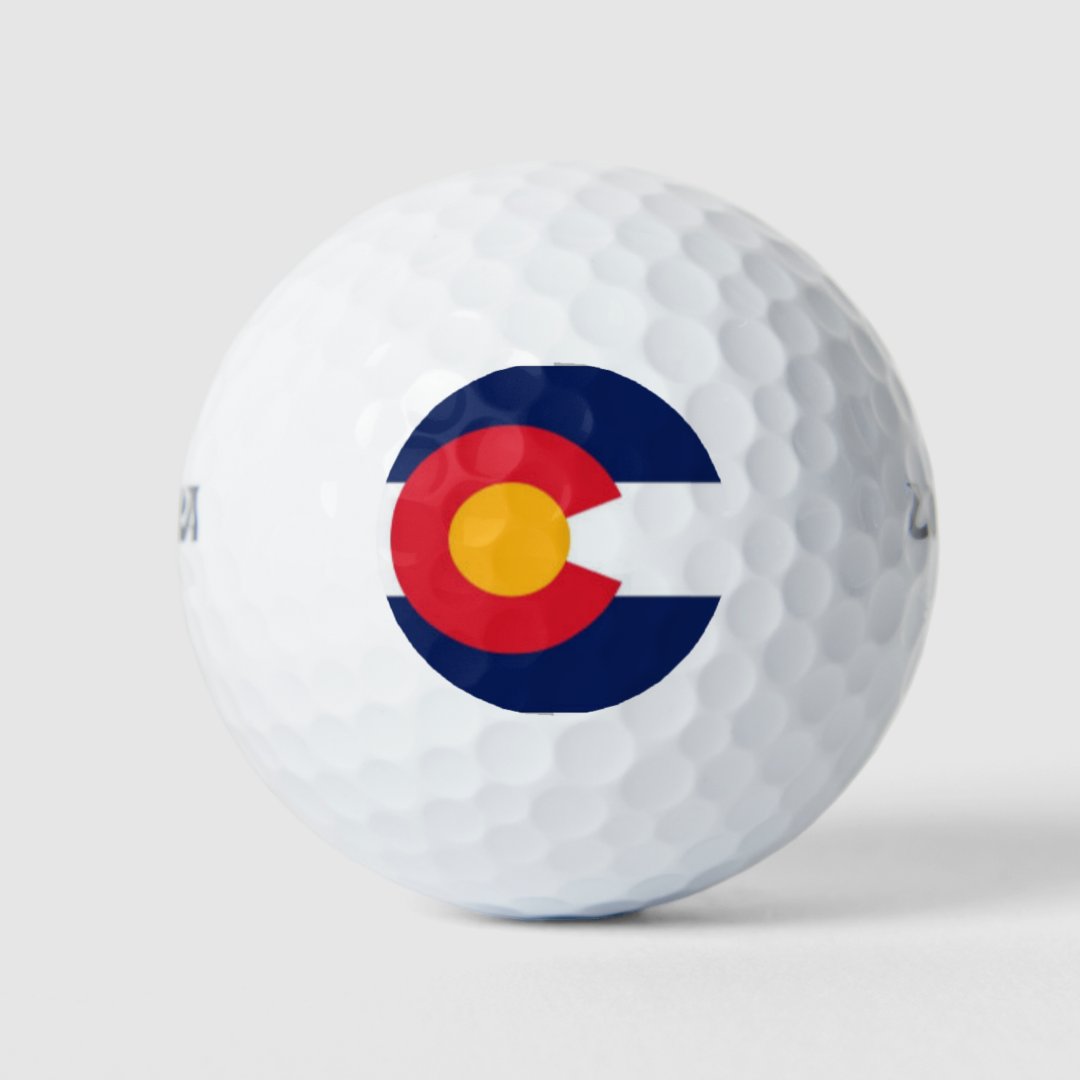 COLORADO FLAG GOLF BALLS | Zazzle