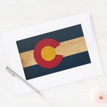 Colorado Flag Rectangular Sticker | Zazzle