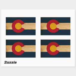 Colorado Flag Rectangular Sticker | Zazzle